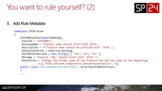 Developing high quality SharePoint solutions/apps with SPCAF #SP24 | PPT