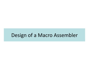 MACRO ASSEBLER | PPTX