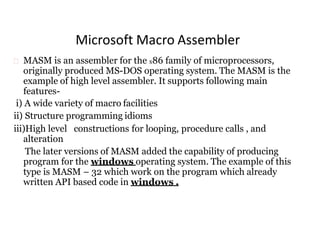 MACRO ASSEBLER | PPTX