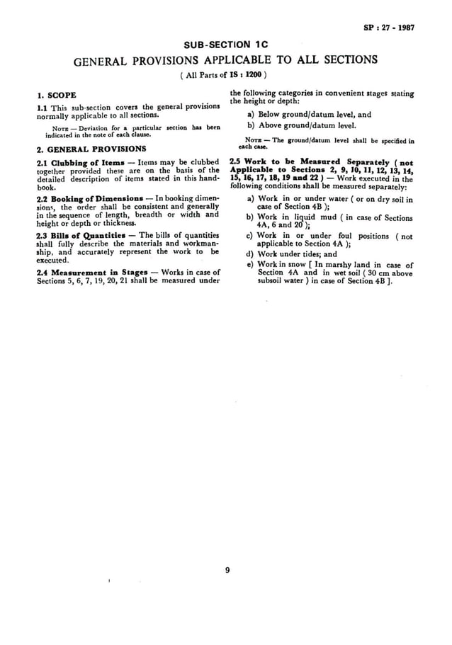 SP 27.pdf HANDBOOK METHOD OF MEASUREMENT | PDF