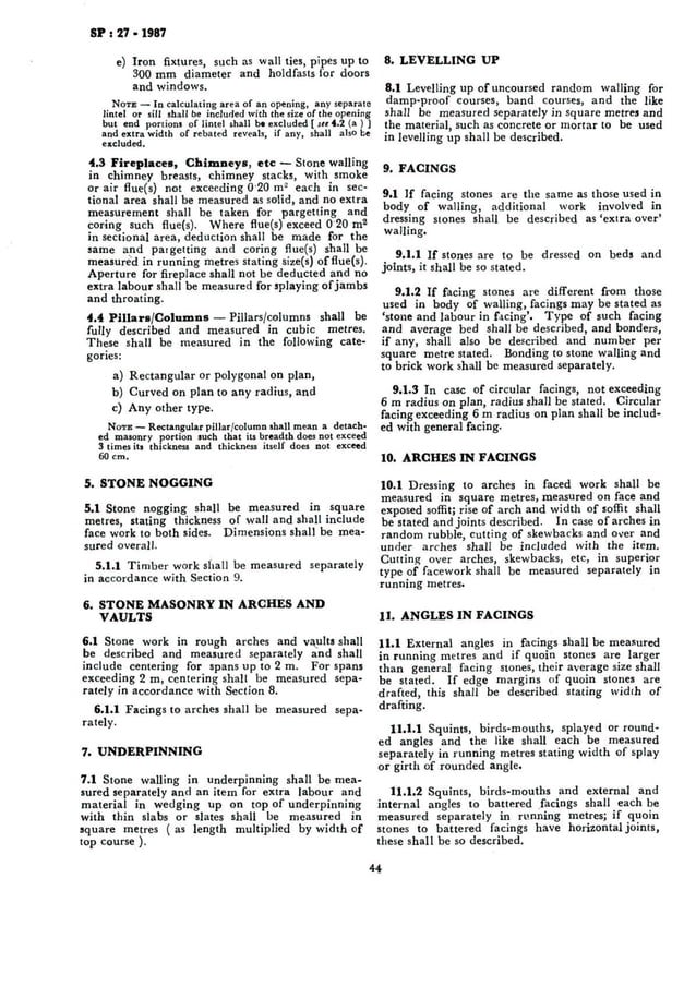 SP 27.pdf HANDBOOK METHOD OF MEASUREMENT | PDF