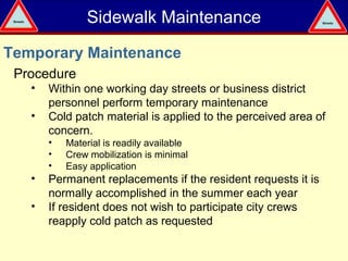 Sidewalk maintenance 10.22.12