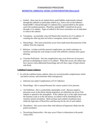 Sp30 neonatal umbilical vessel catherization (neonatal) | PDF