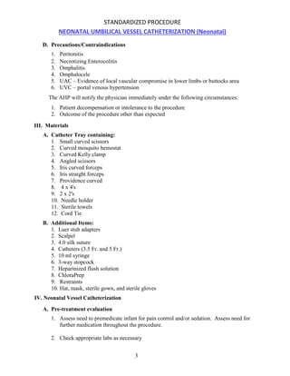 Sp30 neonatal umbilical vessel catherization (neonatal) | PDF