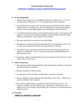 Sp30 neonatal umbilical vessel catherization (neonatal) | PDF