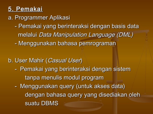 Sistem Basis Data(PPT) | PPT