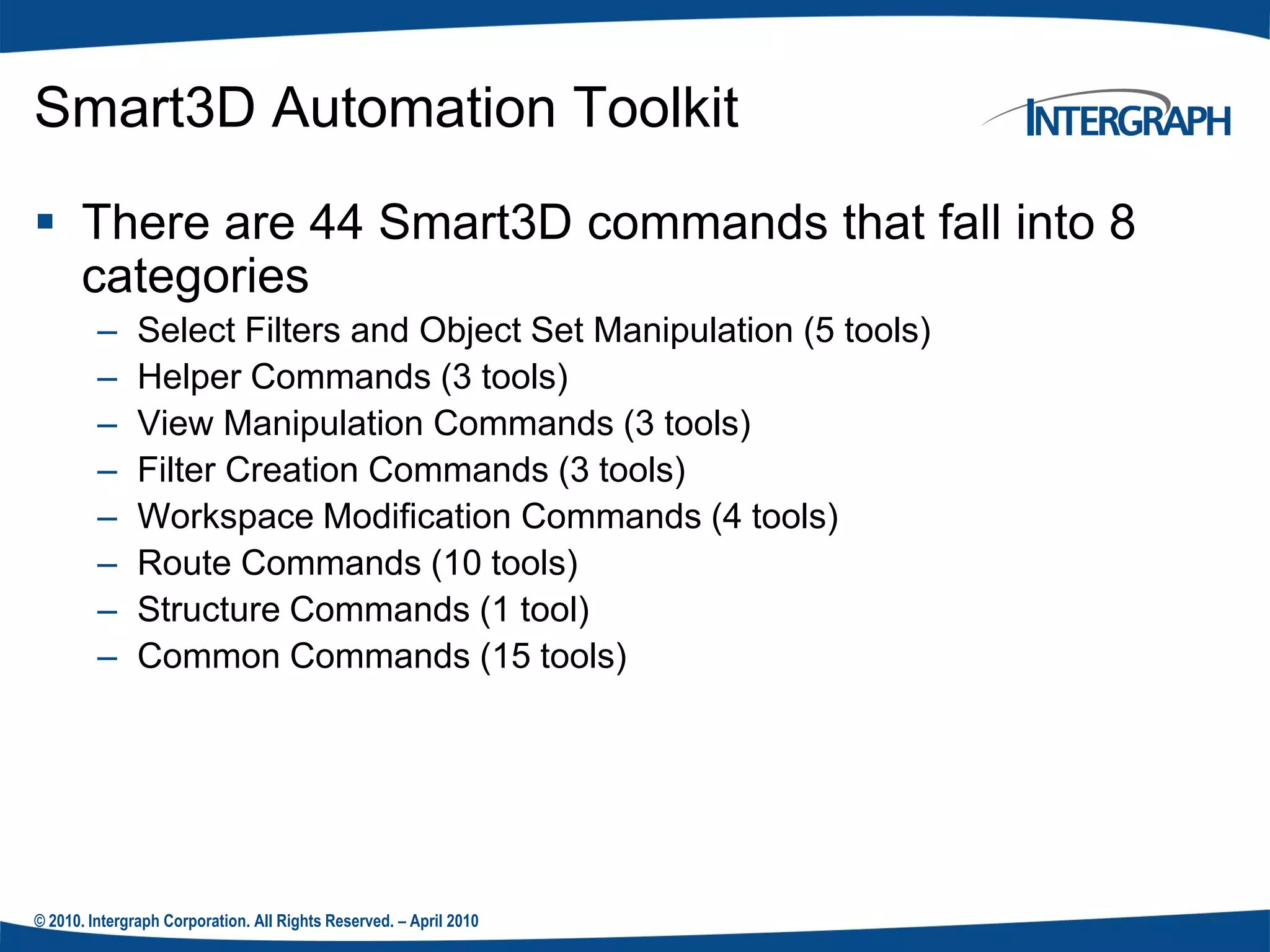 Manuales SP3D AUTOMATION TOOLKIT | PDF