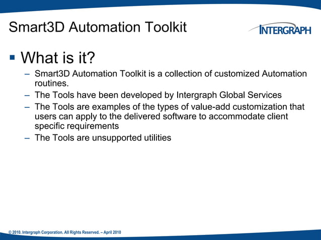 Manuales SP3D AUTOMATION TOOLKIT | PDF | Operating Systems | Computer ...