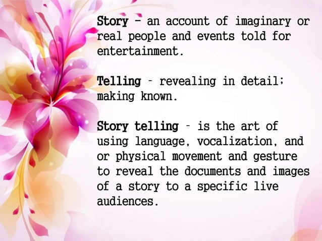 Sp 3 story telling presentation | PPTX