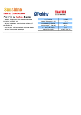 Sp400 350kva uk perkins with stamford data sheet | PDF