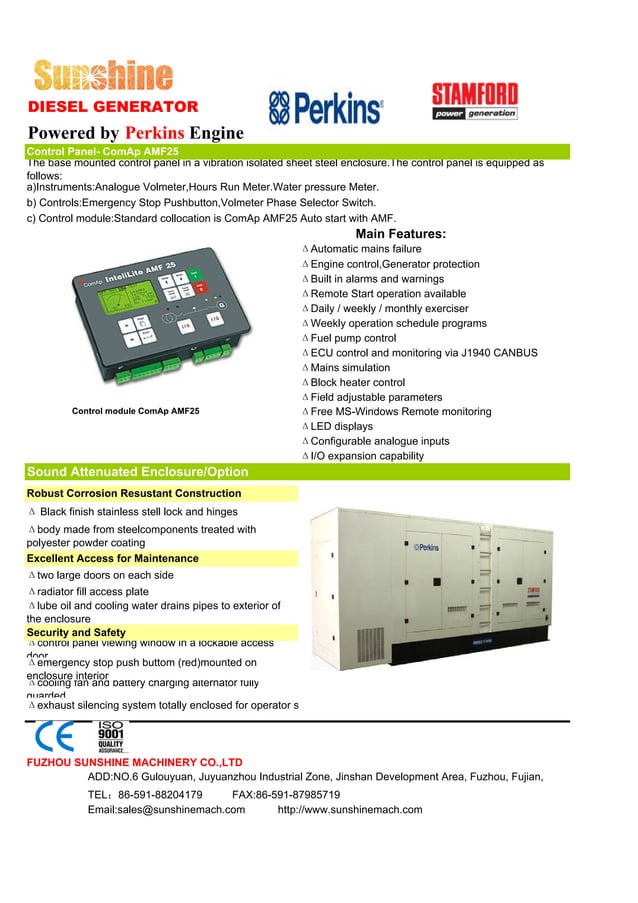 Sp400 350kva uk perkins with stamford data sheet | PDF