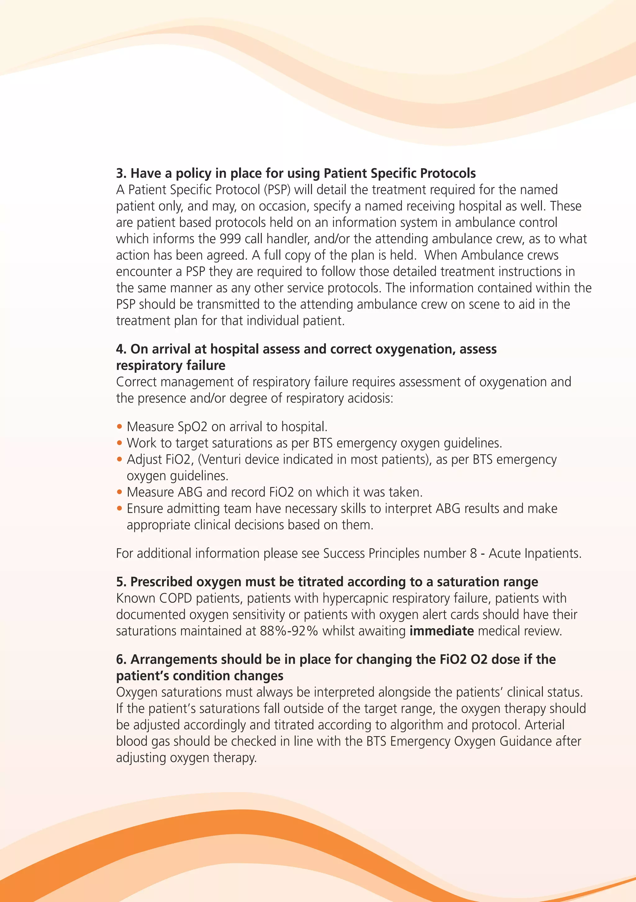 Success Principle 7: Emergency oxygen | PDF