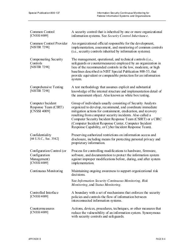 NIST SP 800-137 Information security continuous monitoring (ISCM)