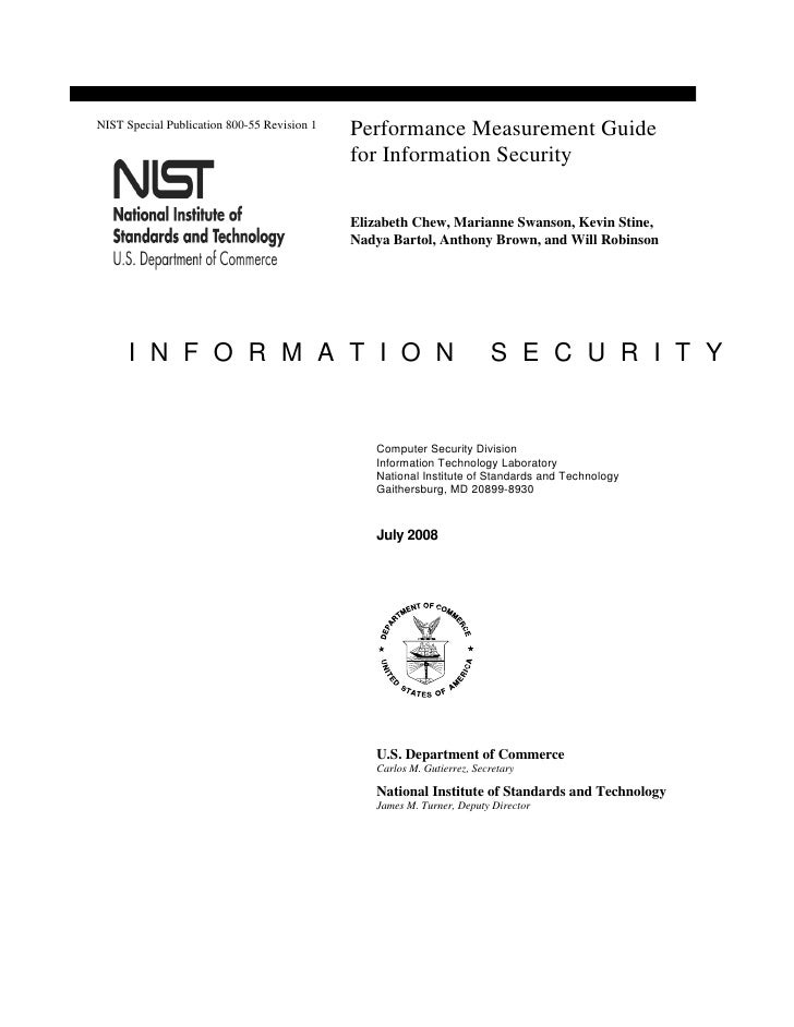 Sp800 55 Rev1 Performance Measurement Guide For Information Security