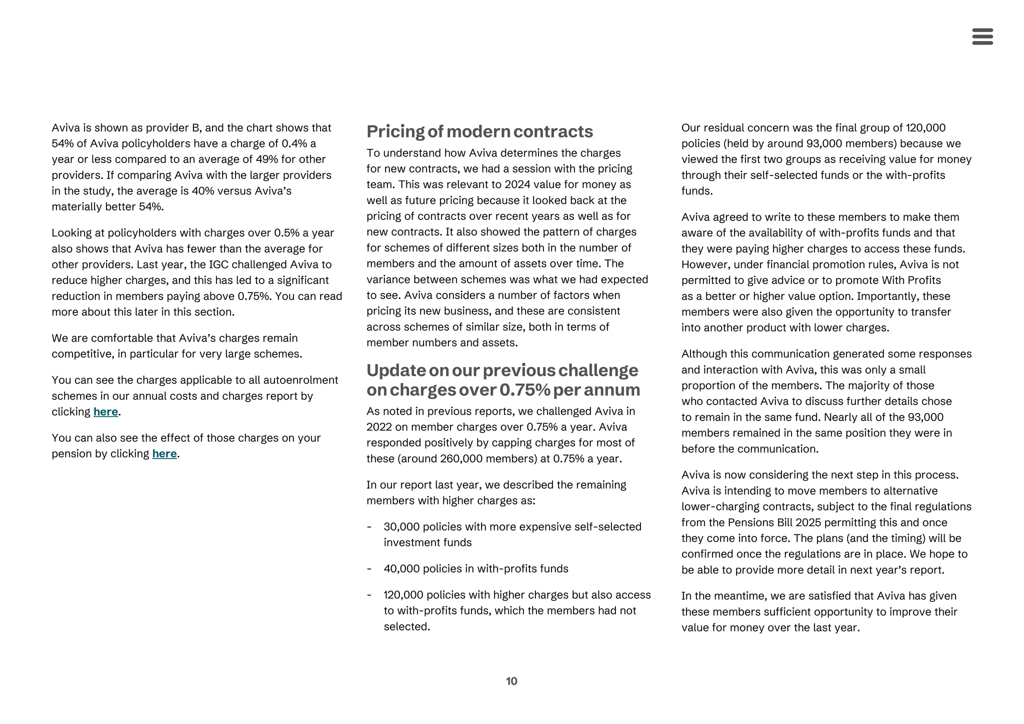 sp99709.pdf Aviva IGC report here in full | PDF