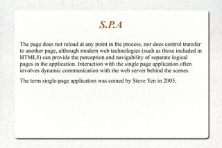 single page application | PPT