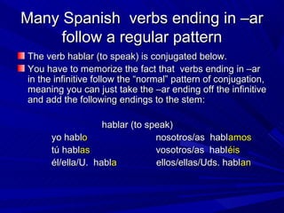 Spa ar verbs | PPT