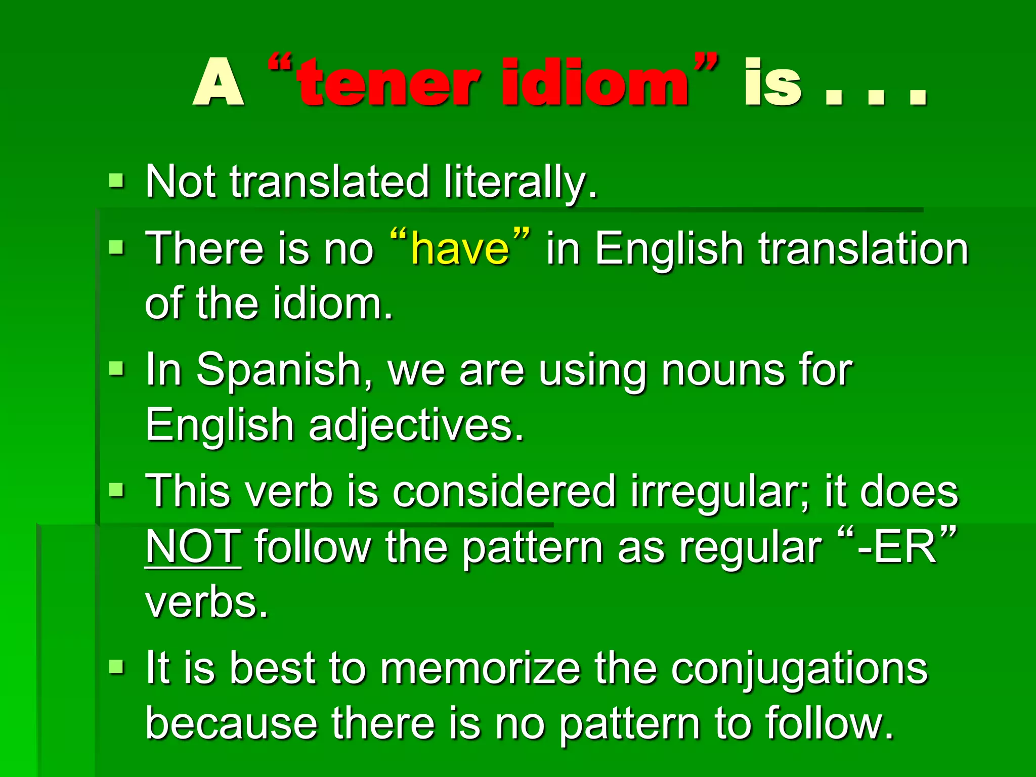 SPA1_Tener Idioms.ppt