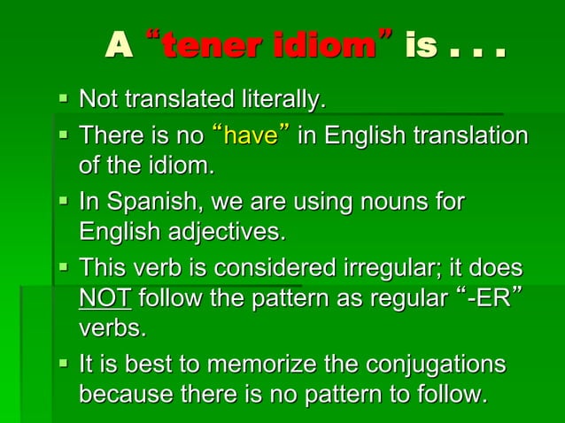 SPA1_Tener Idioms.ppt