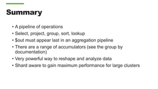 Conceptos básicos. Seminario web 5: Introducción a Aggregation ...