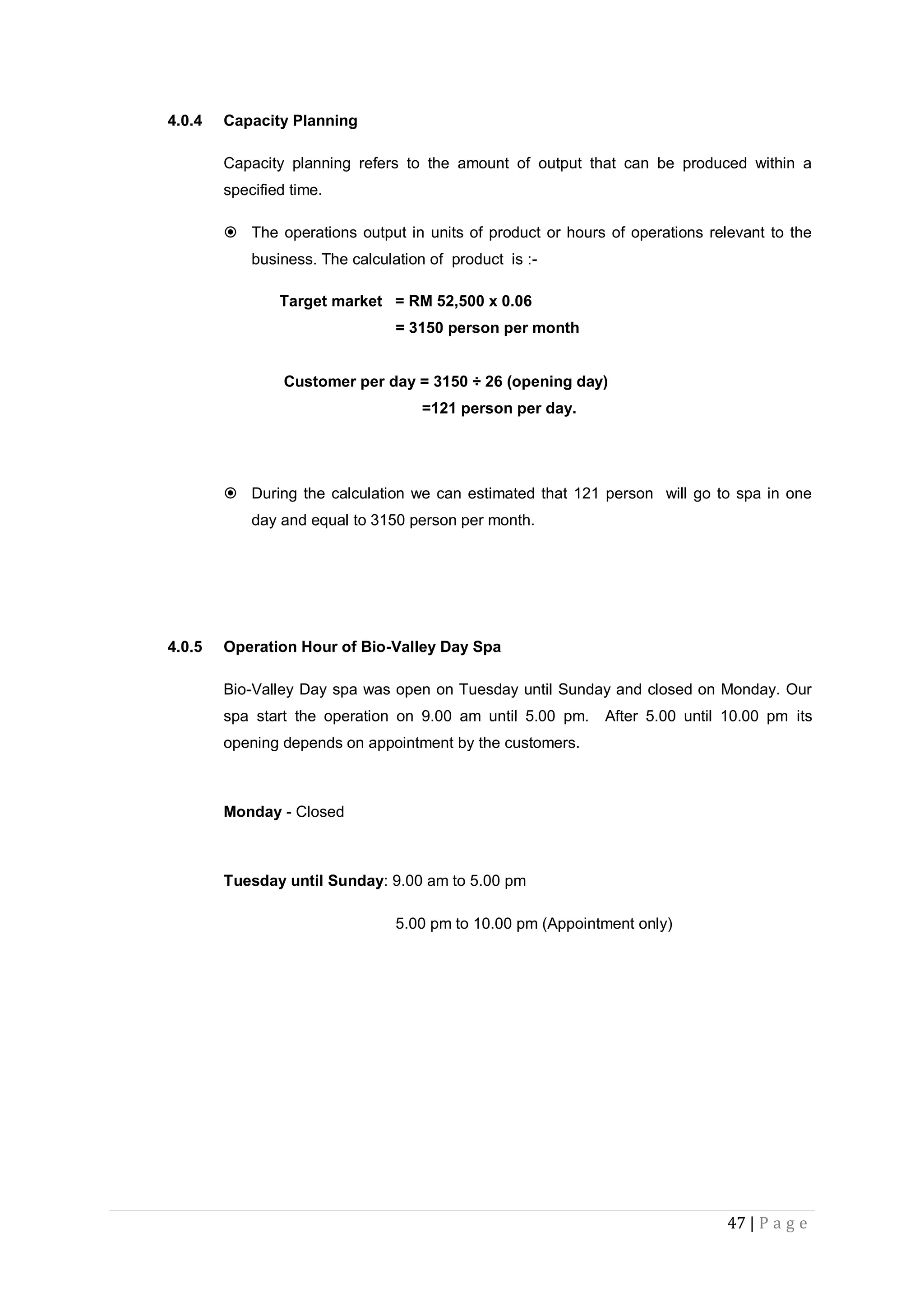 Spa business plan example rose | PDF