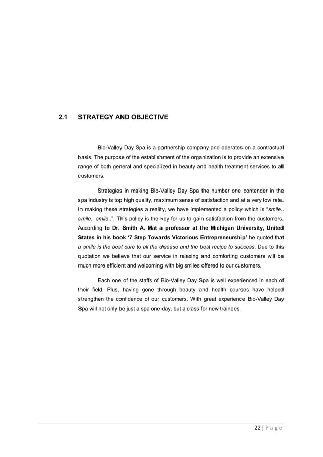 Spa business plan example rose | PDF | Startups | Business