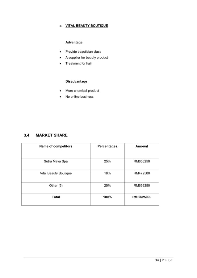 Spa business plan example rose | PDF | Startups | Business