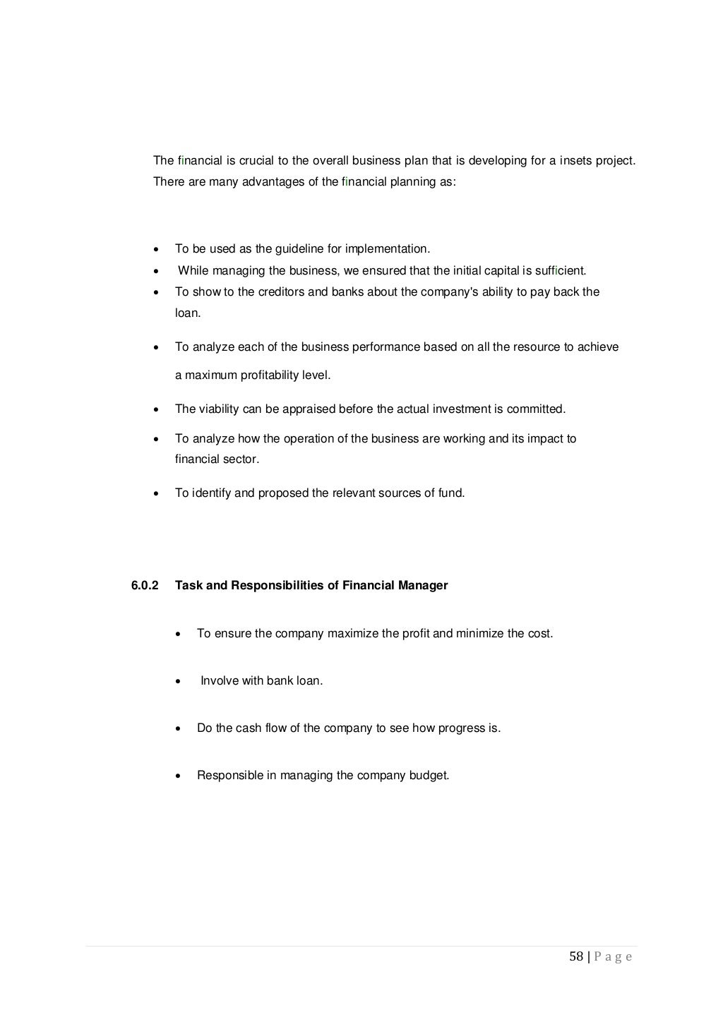 Spa business plan example rose