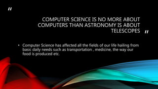 computer science in Space | PPTX