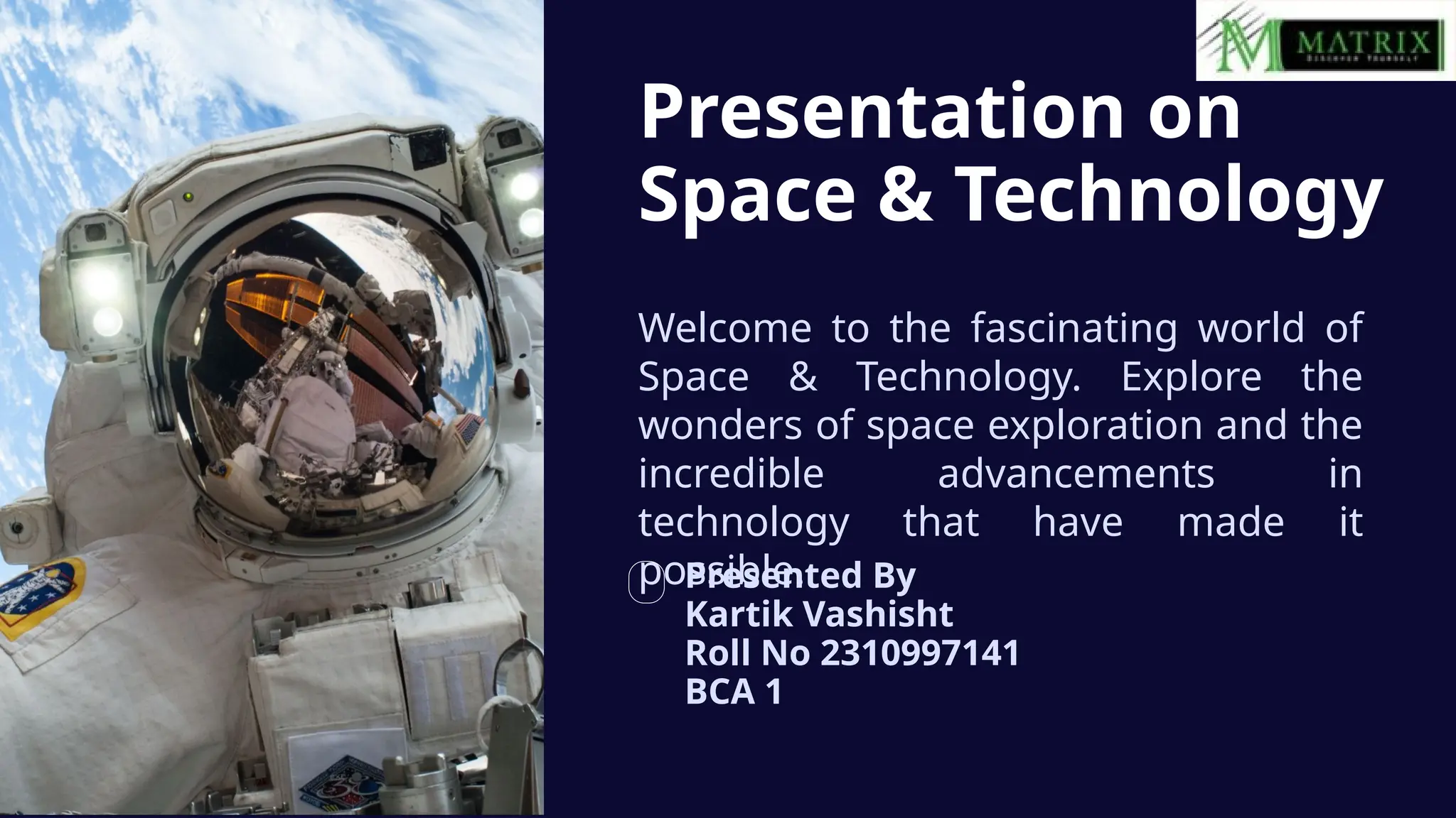 Space and Technology presentation with modern science | PPTX