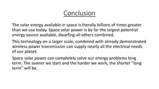 Space Based Solar Power (SBSP) | PPTX