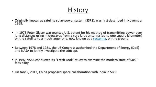 Space Based Solar Power (SBSP) | PPTX