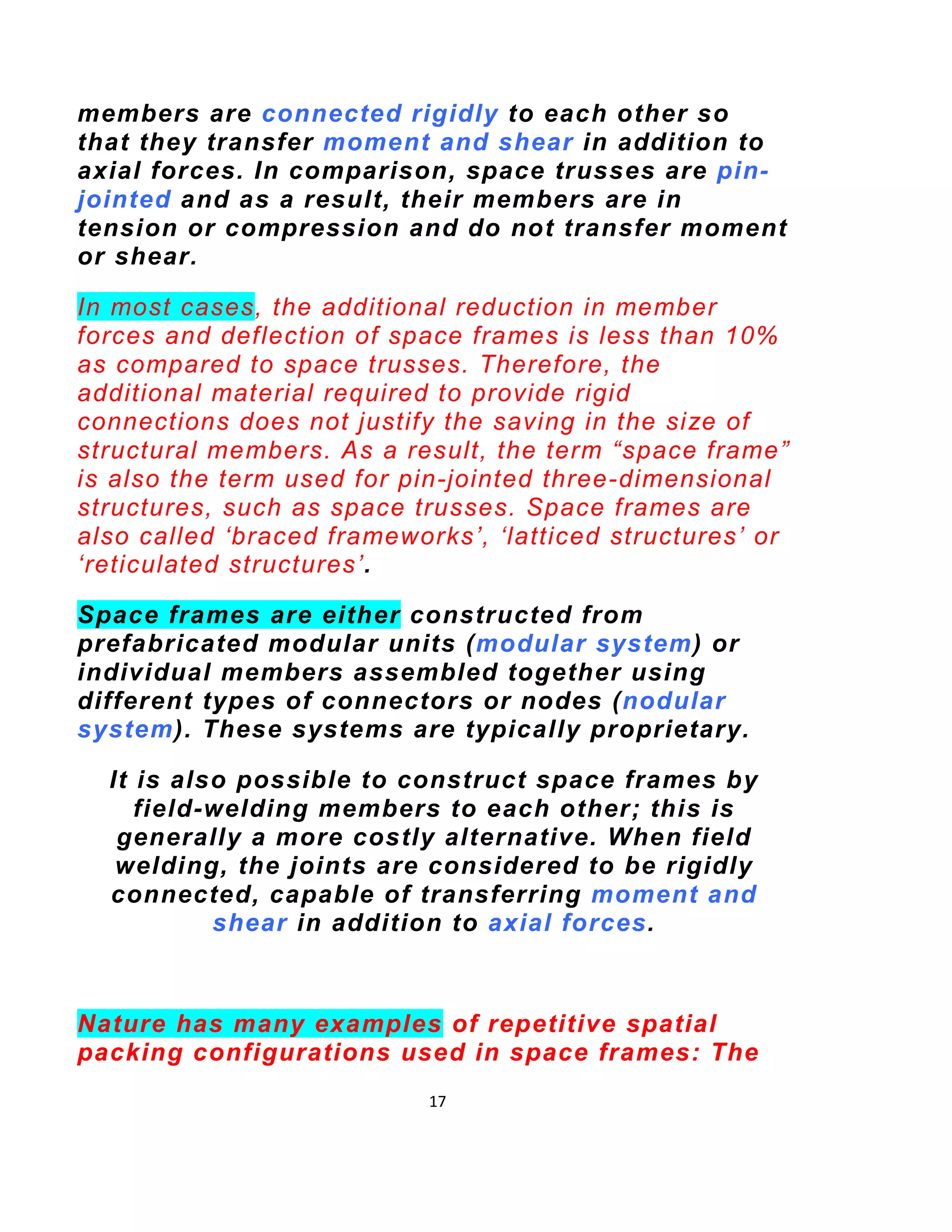 السقوف الشبكية الفراغية Space & diagrid frames- Design | PDF