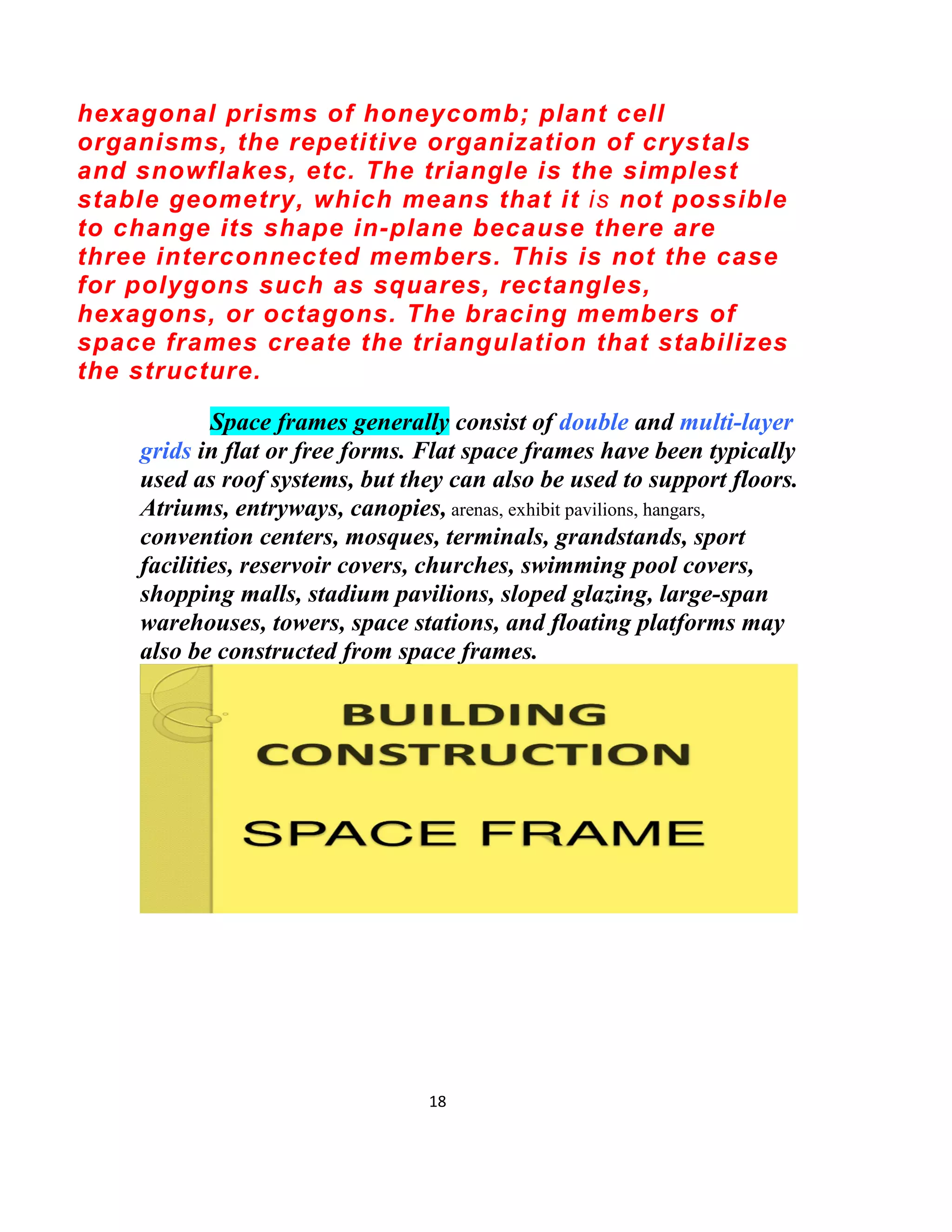 السقوف الشبكية الفراغية Space & diagrid frames- Design | PDF