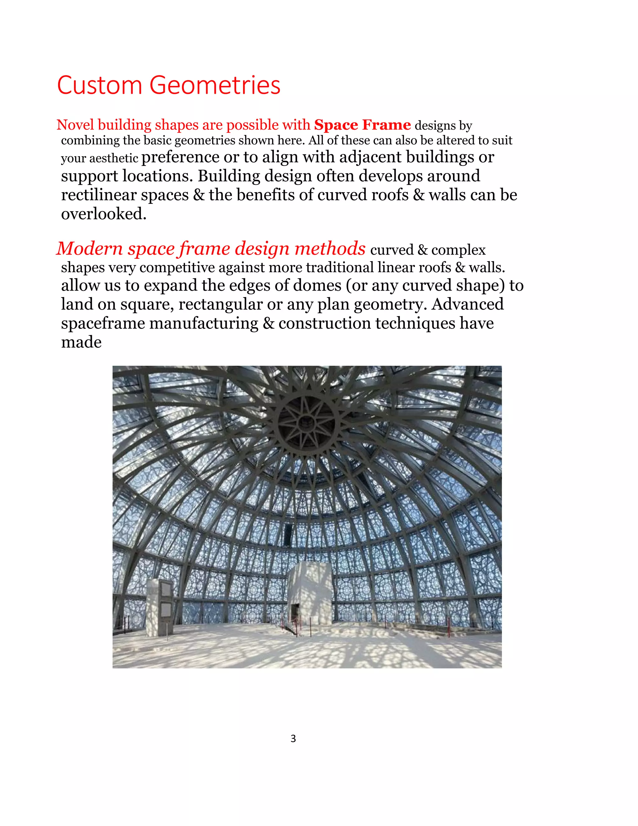 السقوف الشبكية الفراغية Space & diagrid frames- Design | PDF