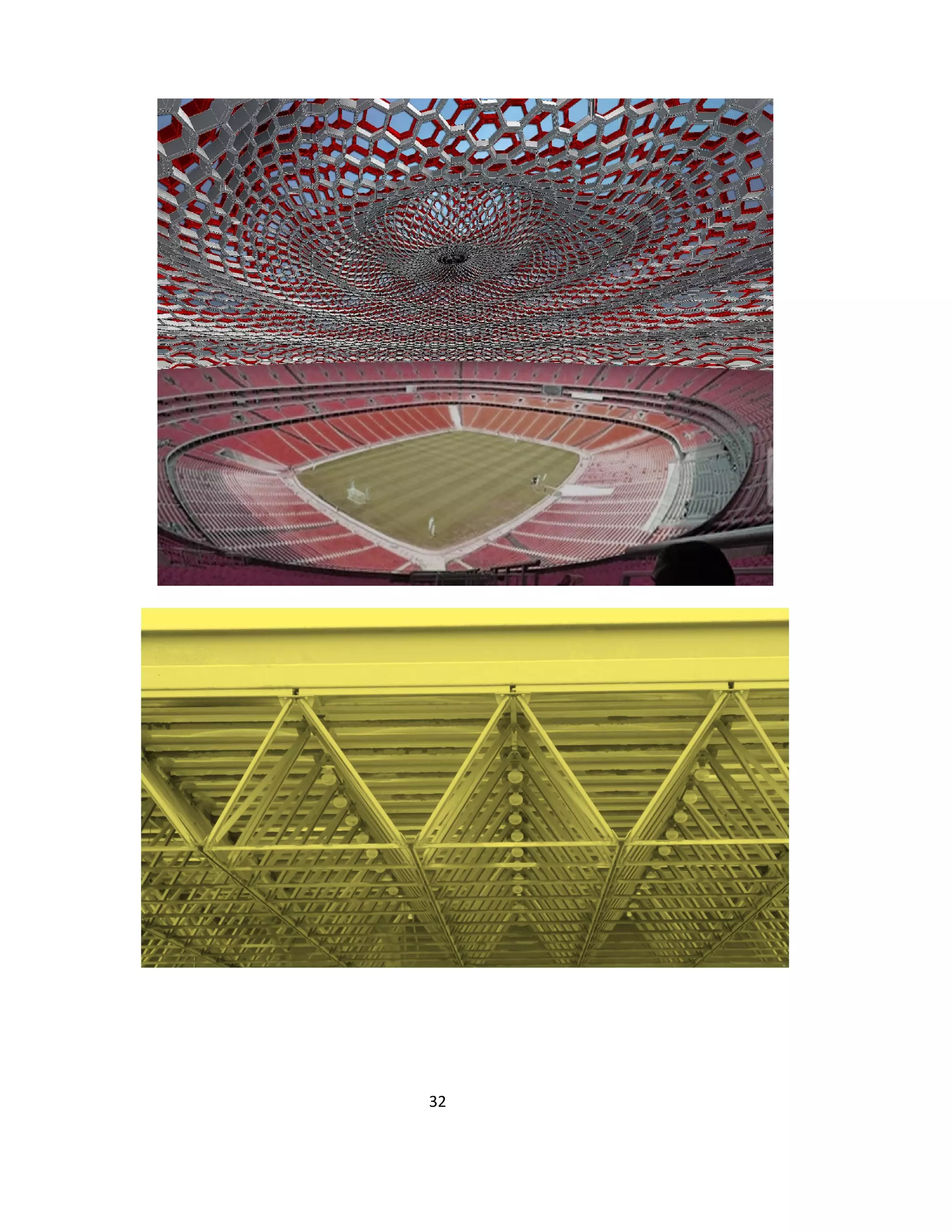 السقوف الشبكية الفراغية Space & diagrid frames- Design | PDF