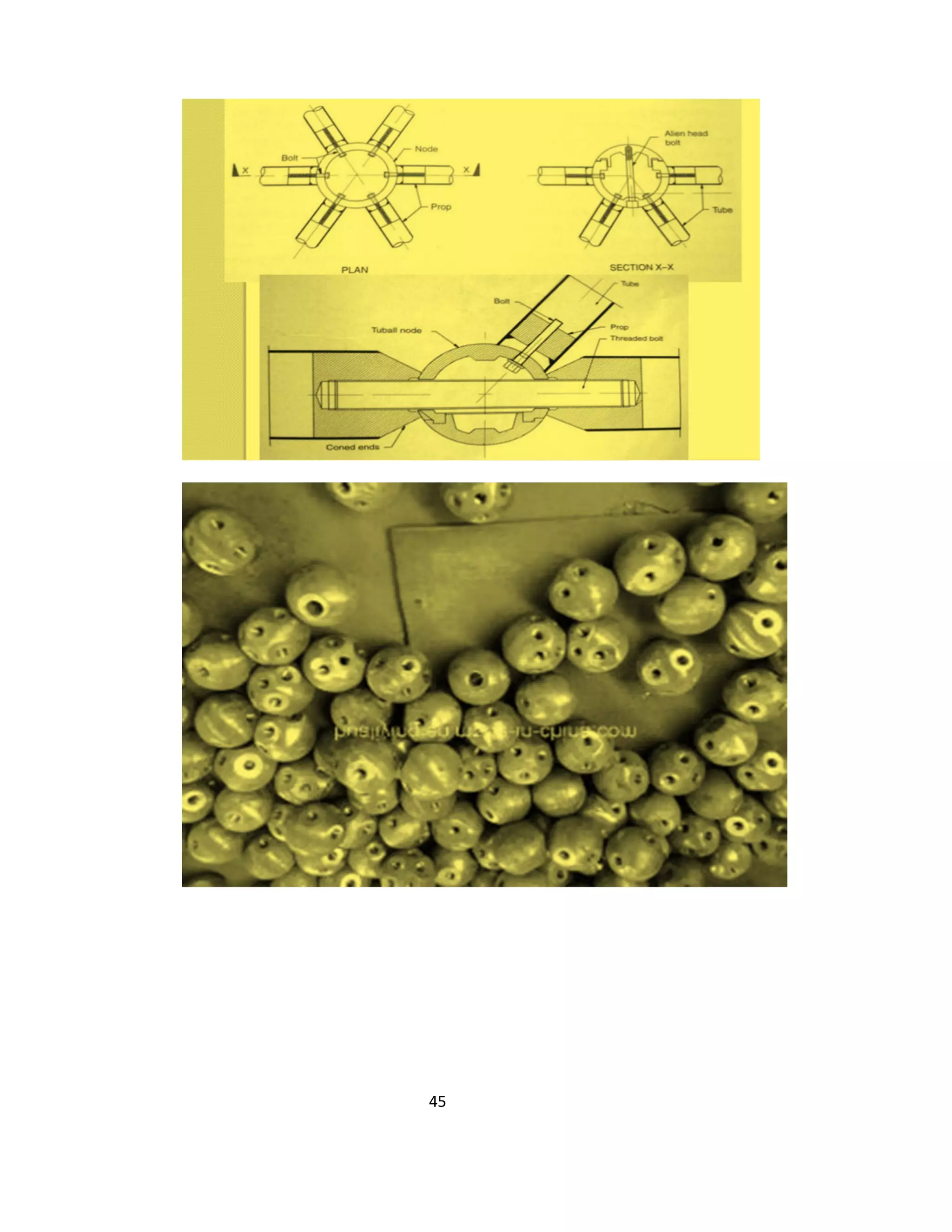 السقوف الشبكية الفراغية Space & diagrid frames- Design | PDF