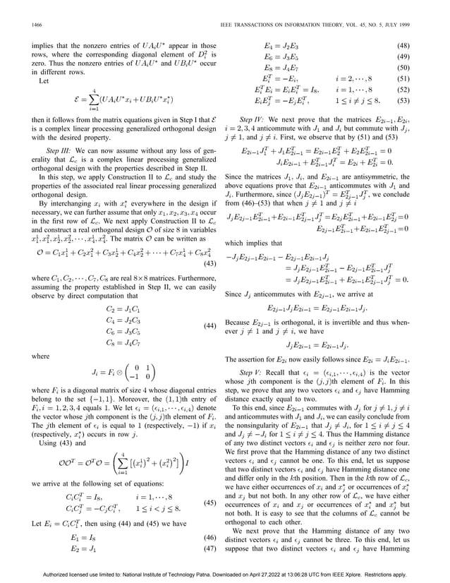 Space Time Block Codes From Orthogonal Designs Pdf