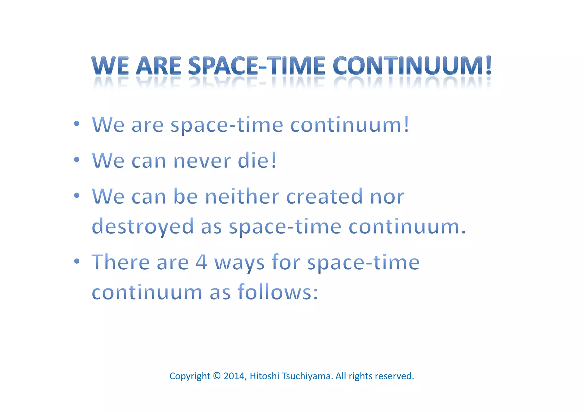 Space-time continuum in 4 ways | PDF