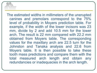 Orthodontic space analysis | PPT