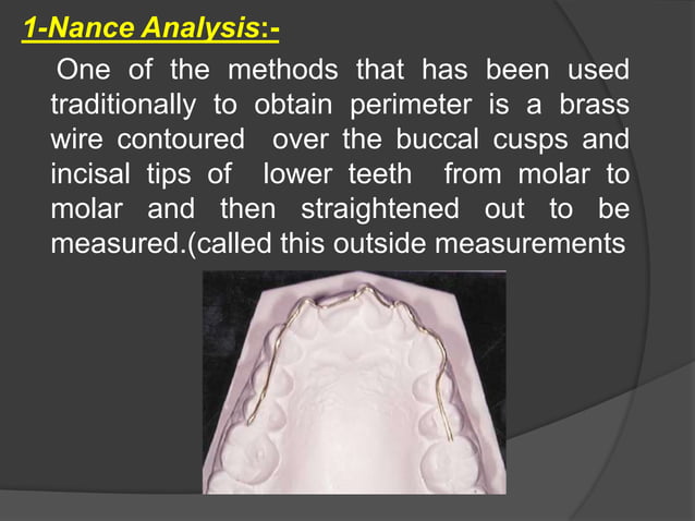 Orthodontic space analysis | PPT