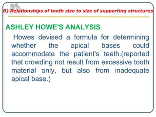 Orthodontic space analysis | PPT