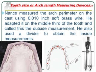 Orthodontic space analysis | PPT