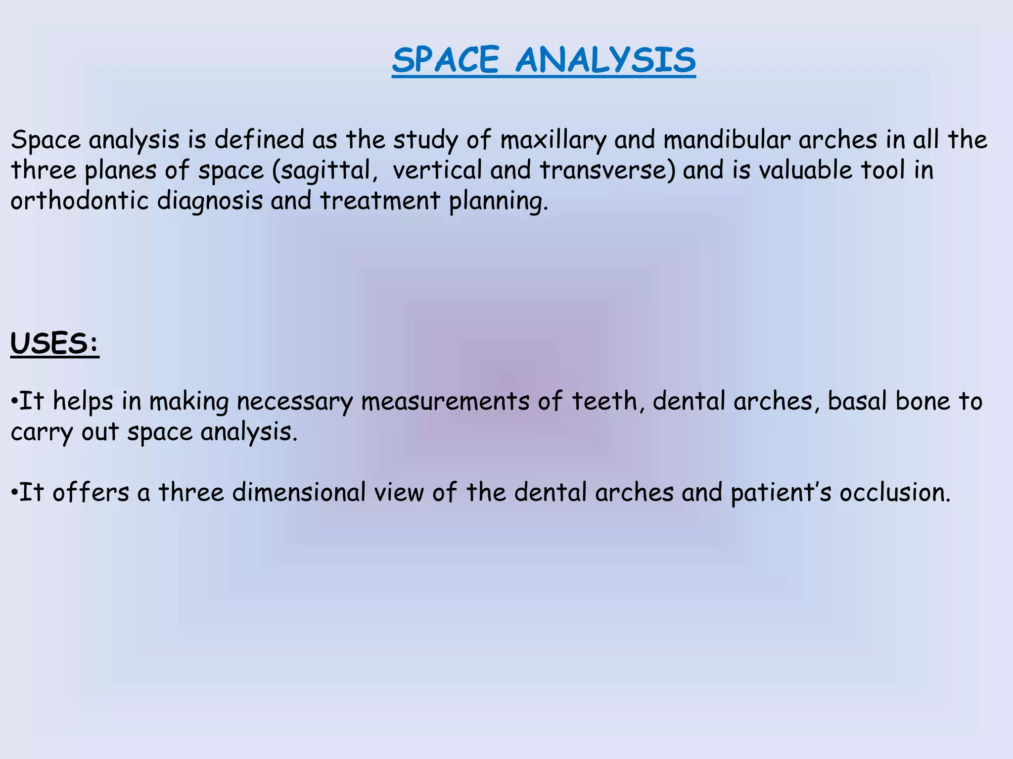 Space Analysis | PPTX