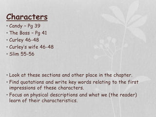 Analysis of chapter 2 - Of Mice and Men | PPT