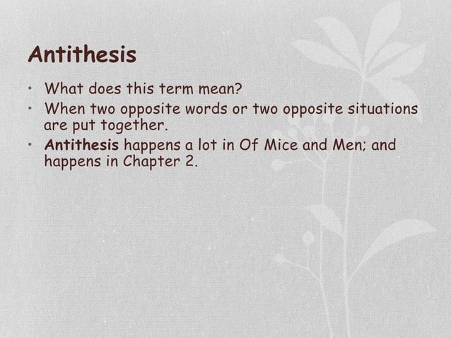 Analysis of chapter 2 - Of Mice and Men | PPT