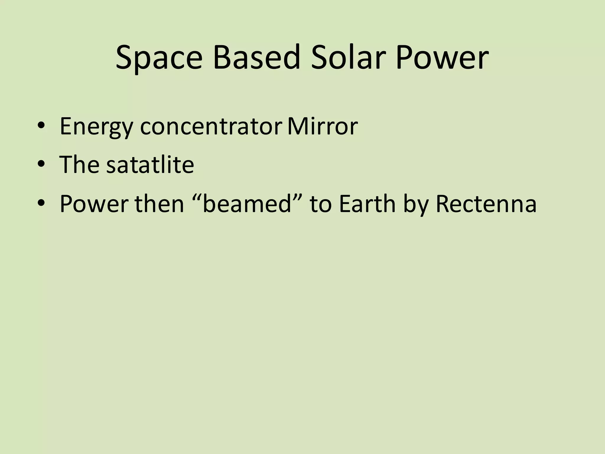 Space based solar power generation | PDF