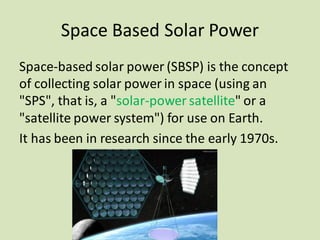 Space based solar power generation | PDF