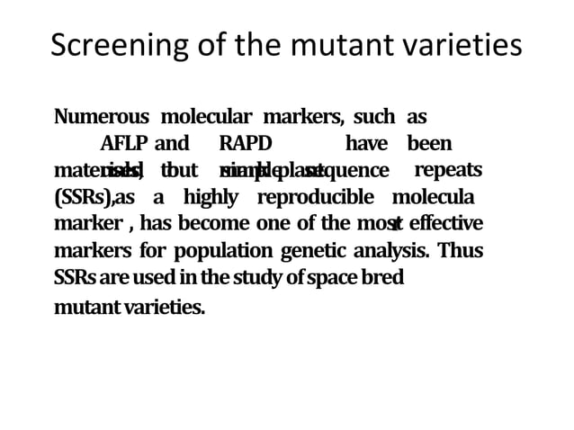 Crop improvement / Space breeding | PPTX | Gardening | Home & Garden
