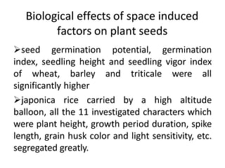 Crop improvement / Space breeding | PPTX